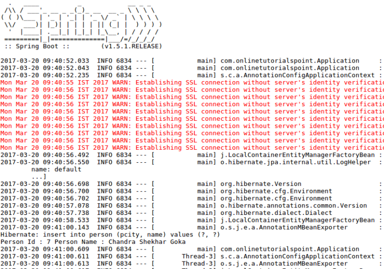 Spring Boot JPA Integration | Spring Data JPA Boot Example | Online Tutorialspoint