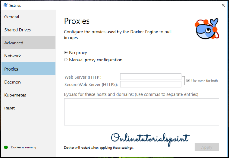 Install Docker Desktop on Windows 10 - onlinetutorialspoint